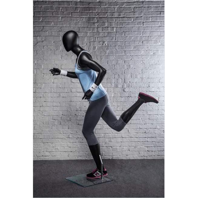 Athletic Black Female Running Mannequin MM-PB4BK2 - Mannequin Mall